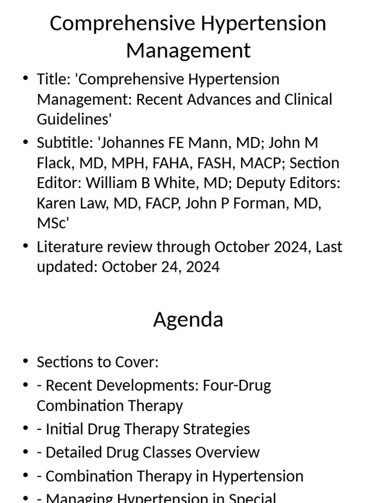 Hypertension Management Expanded Presentation 50 Slides | PDF | Blood ...