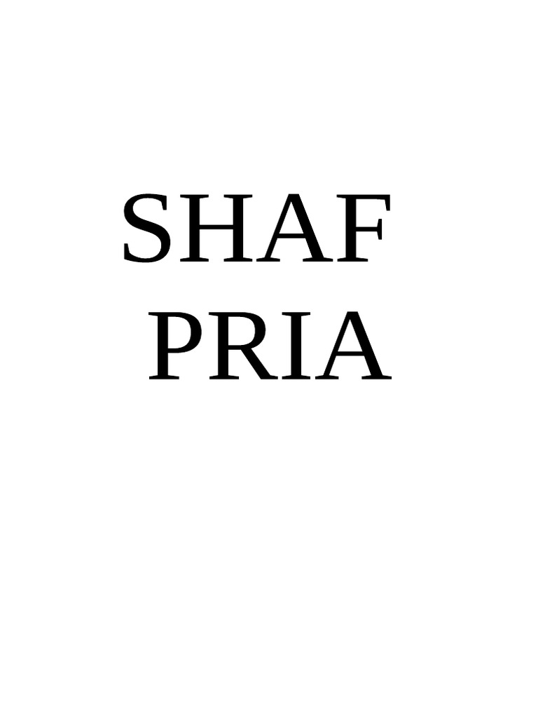 Shaf Pria | PDF