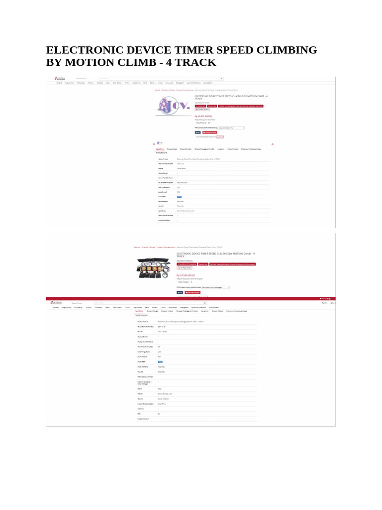 Electronic Device Timer Speed Climbing by Motion Climb | PDF
