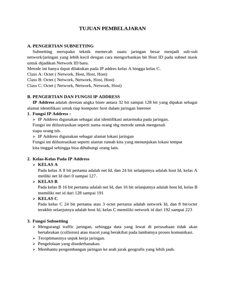 TP 03 Hitung Subnetting Vlsm-Cidr | PDF