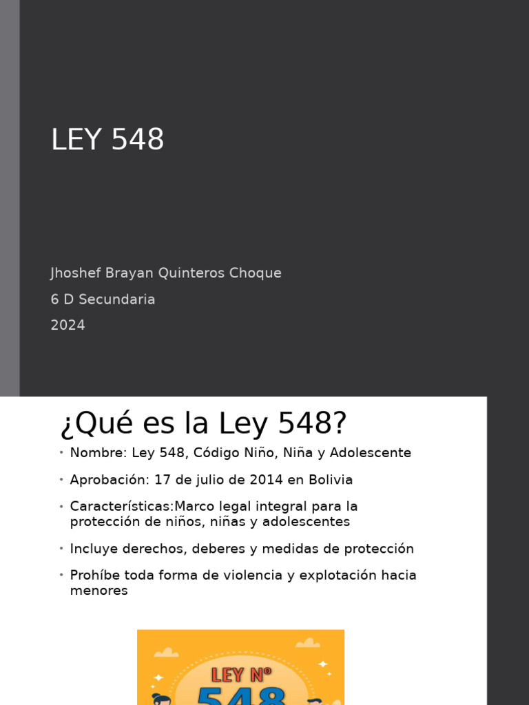 Ley 548 | PDF | Política