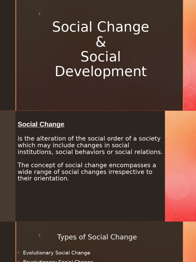 Social Changes and Social Development | PDF | Cognition | Liberal Arts ...