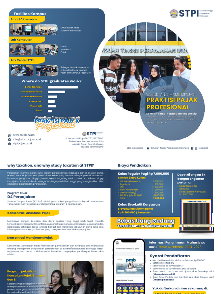 Pendaftaran Sekolah Tinggi Perpajakan 2025 | PDF