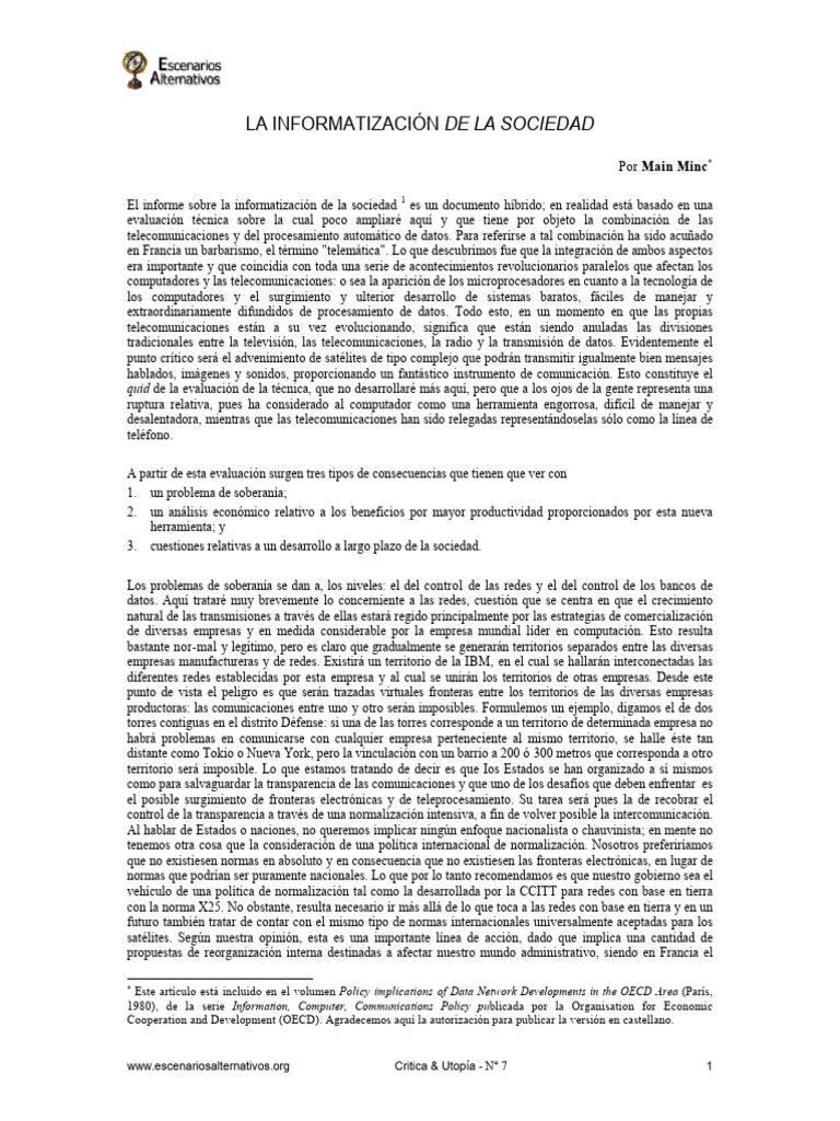 Minc | PDF | Telecomunicaciones | El comercio internacional