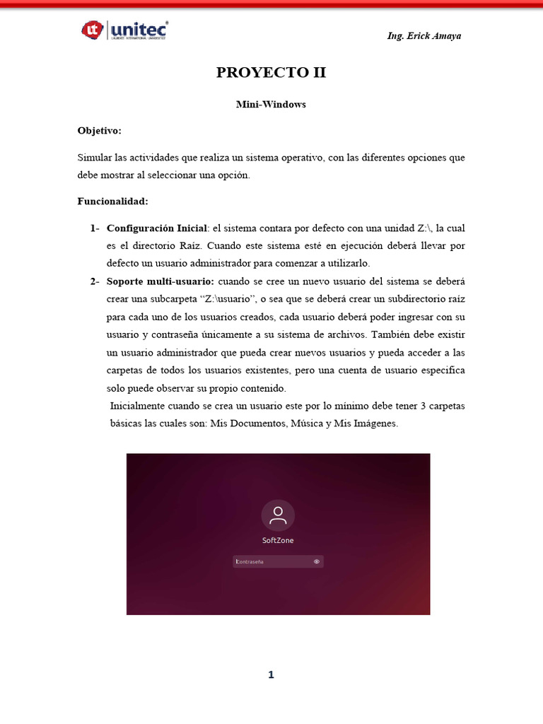 ProyectoII MiniWindows | PDF | Directorio (Computación) | Archivo de computadora