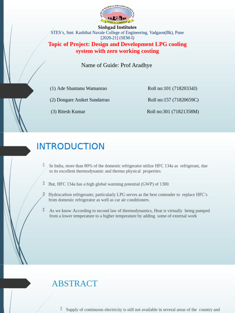 Project Stage 2 PPT All | PDF | Liquefied Petroleum Gas | Heat