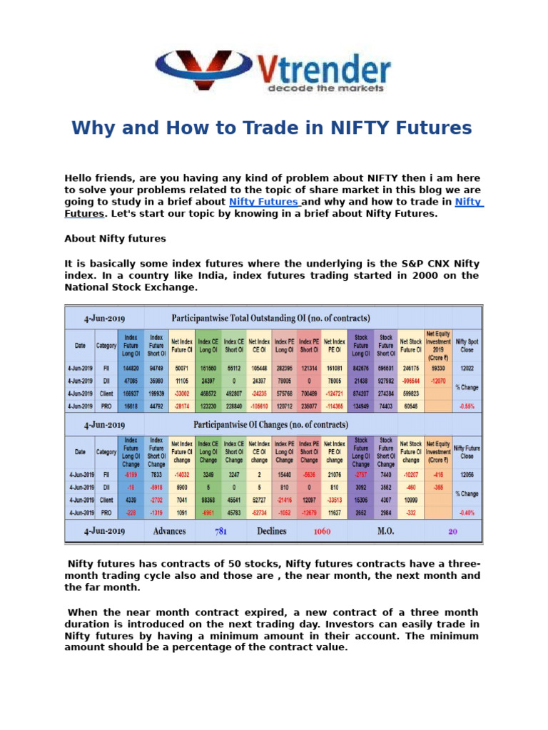 Nifty Futures Trading Guide | PDF | Futures Contract | Stocks