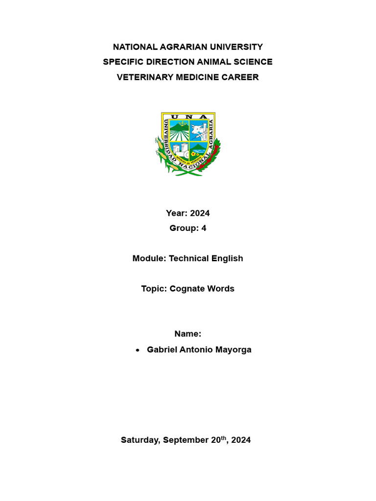 Technical English - Gabriel Mayorga - G4 | PDF | Linguistics