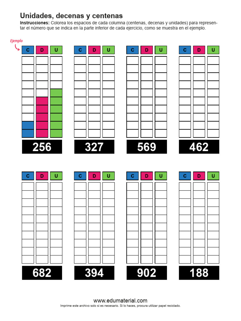 Colorea Números: Unidades y Decenas | PDF