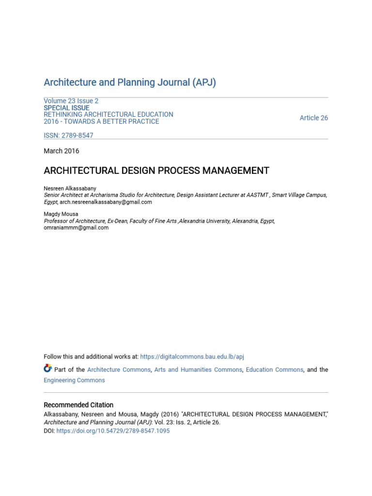 Architectural Design Process Management | PDF | Computer Aided Design