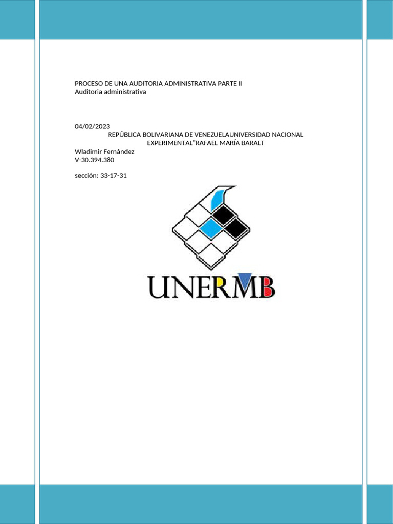 Auditoria Unidad II Part 2 | PDF