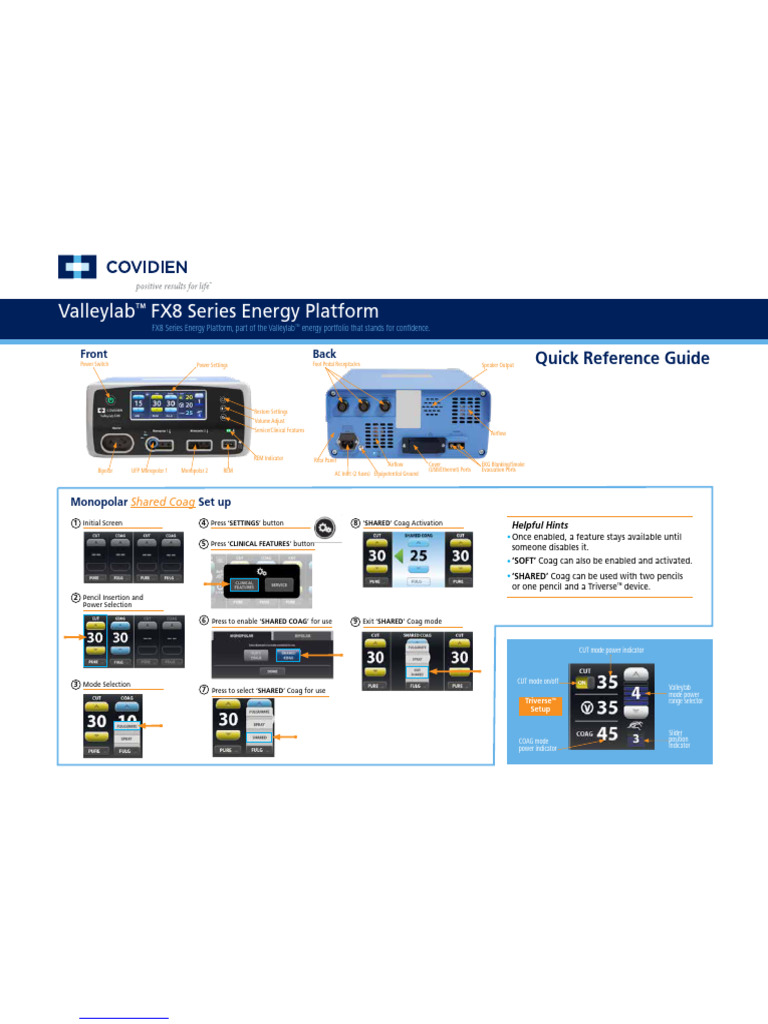 Valleylab fx8 Series | PDF