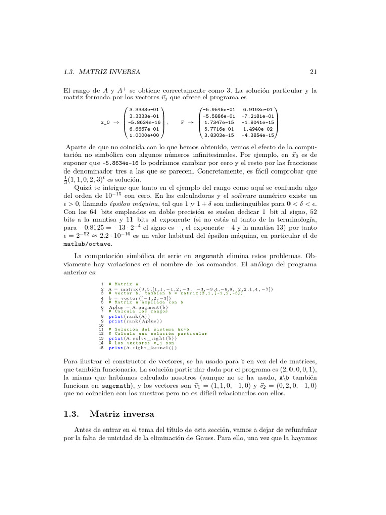 1.3. Matriz Inversa | PDF | Matemáticas | Álgebra