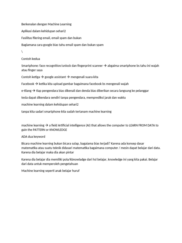 Berkenalan Dengan Machine Learning | PDF