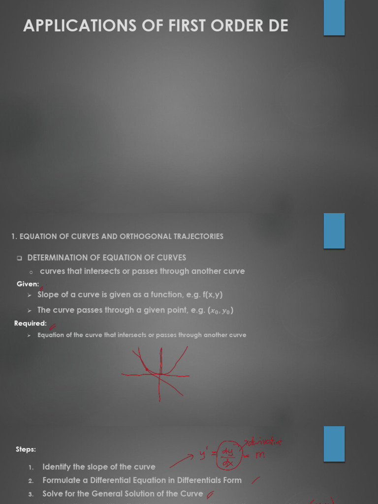 Applications of First Order de | PDF | Equations | Perpendicular