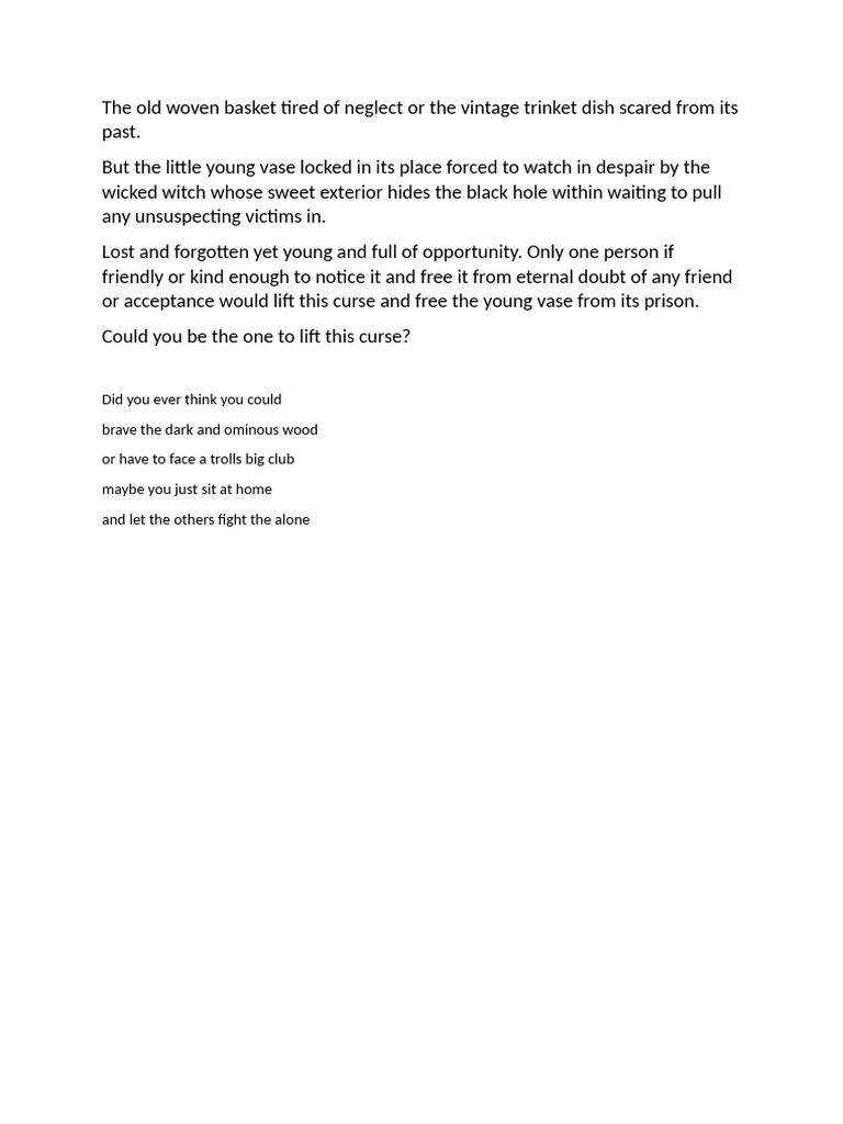 Poem For Contest | PDF | Law | Mystery, Thriller & Crime Fiction