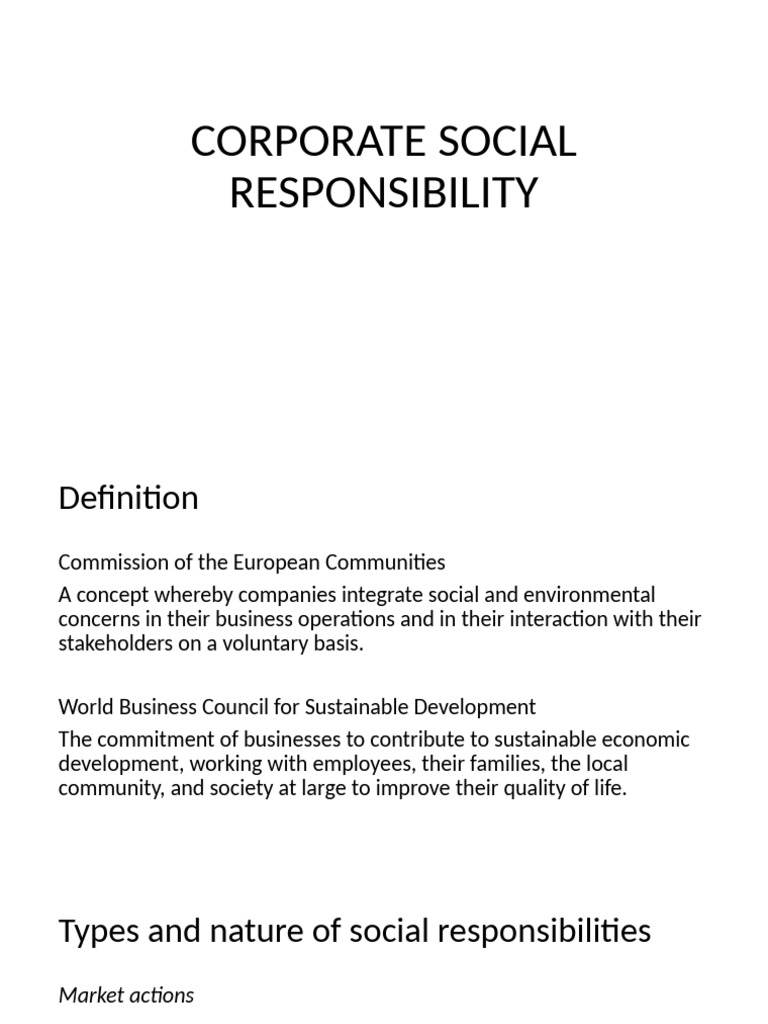 Corporate Social Responsibility | PDF | Corporate Social Responsibility