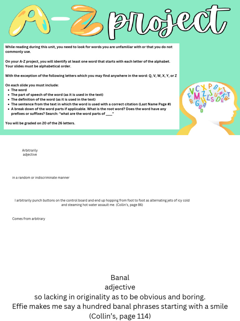 A-Z Project #1 | PDF | Word | Semantic Units