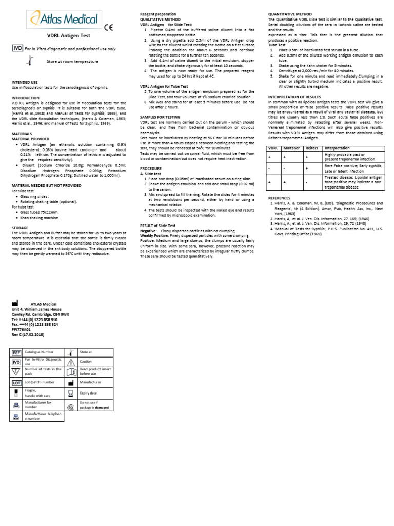 Leaflet Kit Insert Dalam Bahasa Inggris | PDF | Serology | Infection
