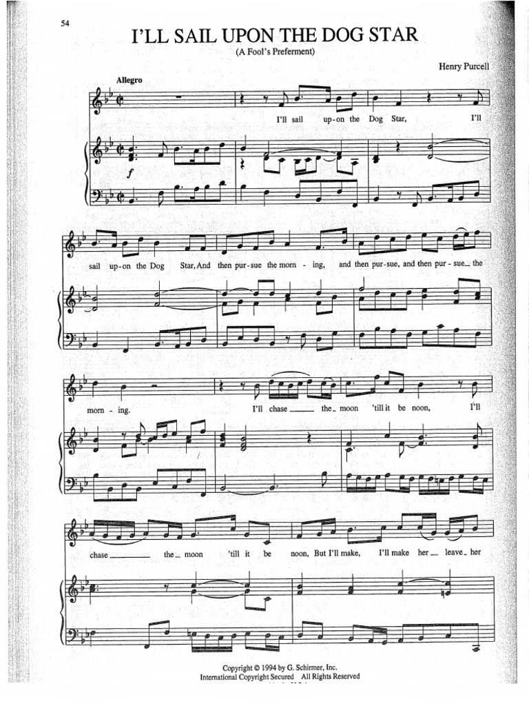 I'll Sail Upon The Dog Star - Tenor | PDF