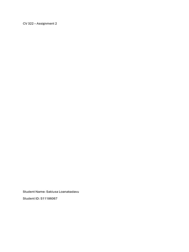 CV 322 Assignment 2 | PDF | Science & Mathematics | Technology & Engineering