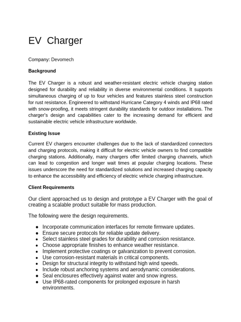 Portfolio - EV Charger | PDF | Corrosion | Stainless Steel
