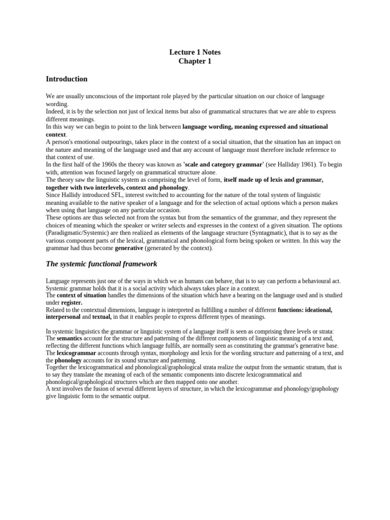 Lecture 1 Notes Pdf Semantics Linguistics