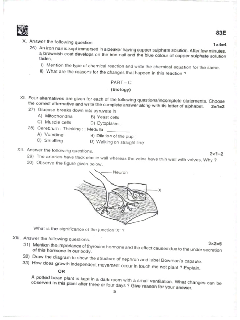 SA - 1 Science 10th ??? | PDF