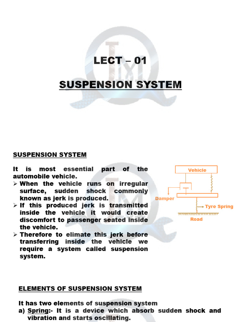 Overview of Vehicle Suspension Systems | PDF | Piston | Mechanical Engineering
