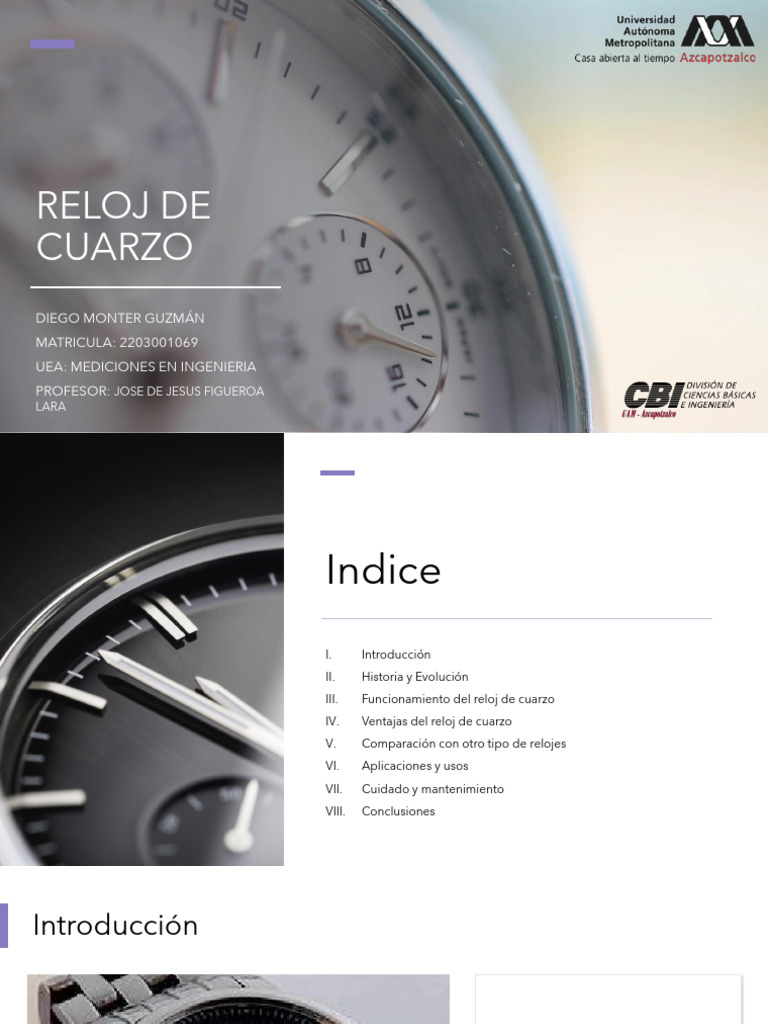 Reloj de Cuarzo - Diego Monter Guzmán | PDF | Ingenieria Eléctrica