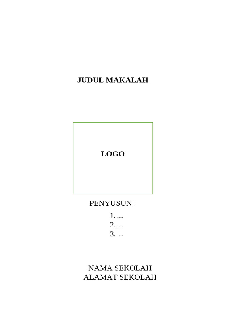 Template Makalah Judul, Daftar Isi, Kata Pengantar | PDF | Komputer