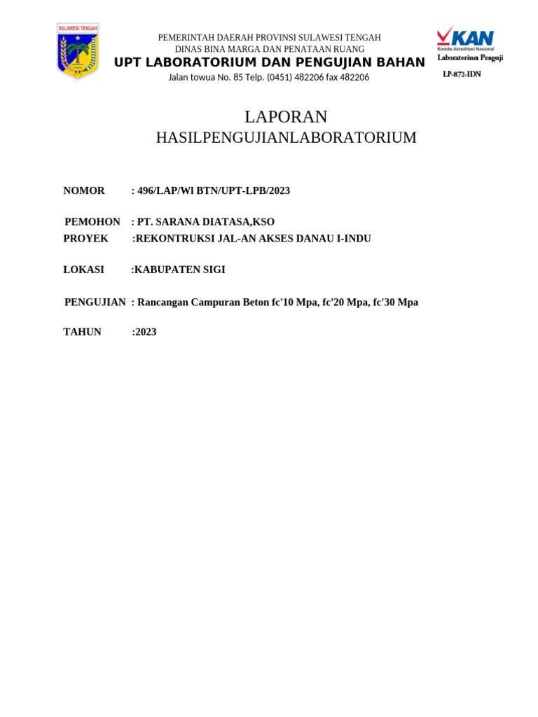 Kop Surat Laporan Lab | PDF