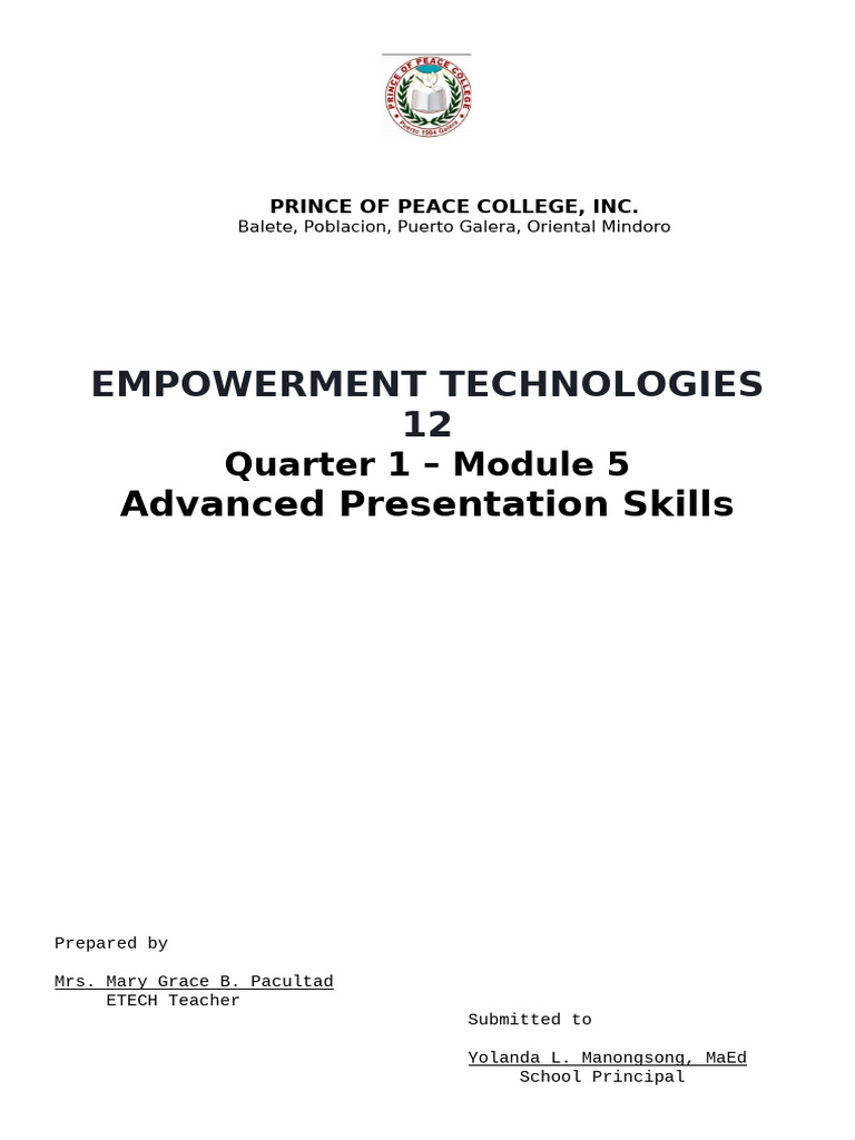 Etech Q1M5W4 | PDF | Hyperlink | Microsoft Excel