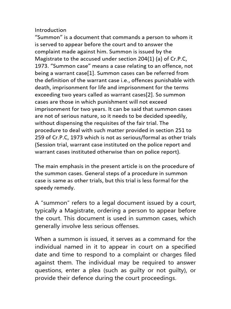 summon cases | PDF | Acquittal | Trials