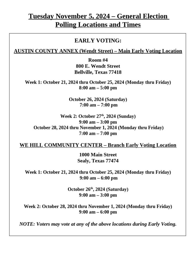 Polling Locations EV Only 2 | PDF | Art