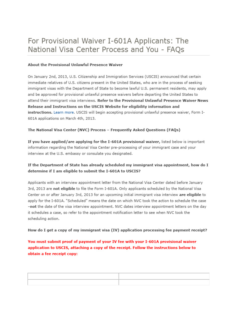 Provisional Waiver English | PDF | Immigration | International Law