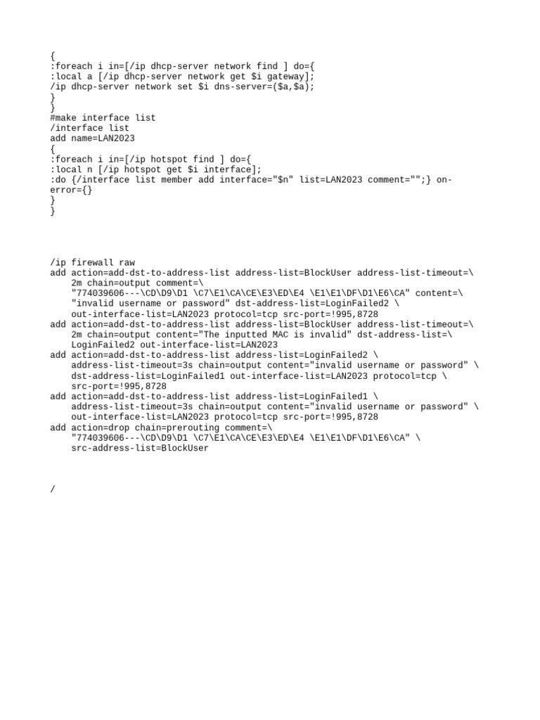 DHCP and Firewall Configuration Script | PDF