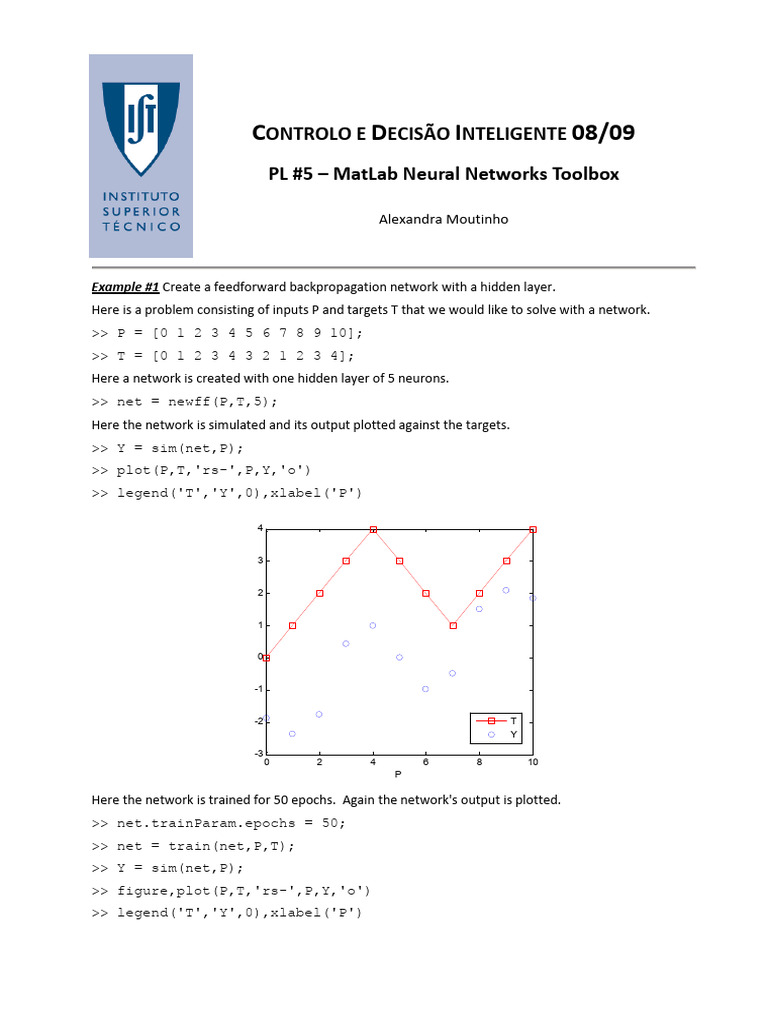 CDI PL5 MatLab Neural Networks Toolbox | PDF | Artificial Neural Network | Parameter (Computer ...