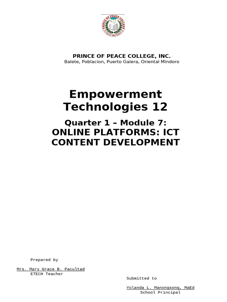 ETECH Q2W1 | PDF | Cloud Computing | Word Press