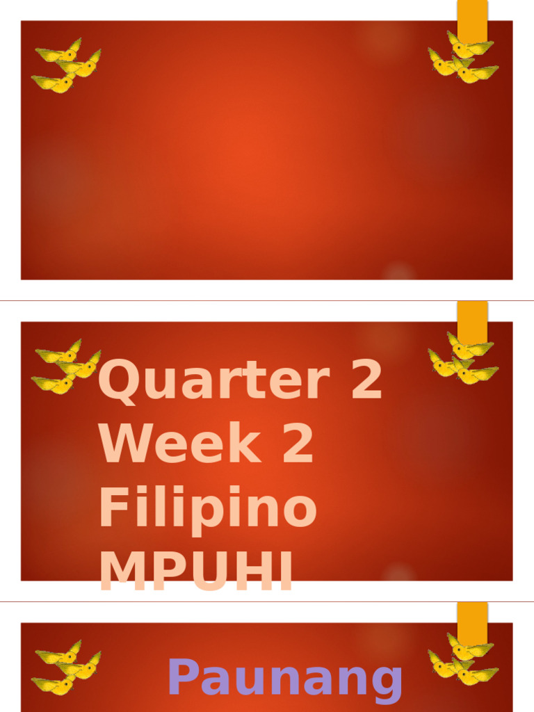 Grade 2 PPT Q2 W2 Filipino | PDF