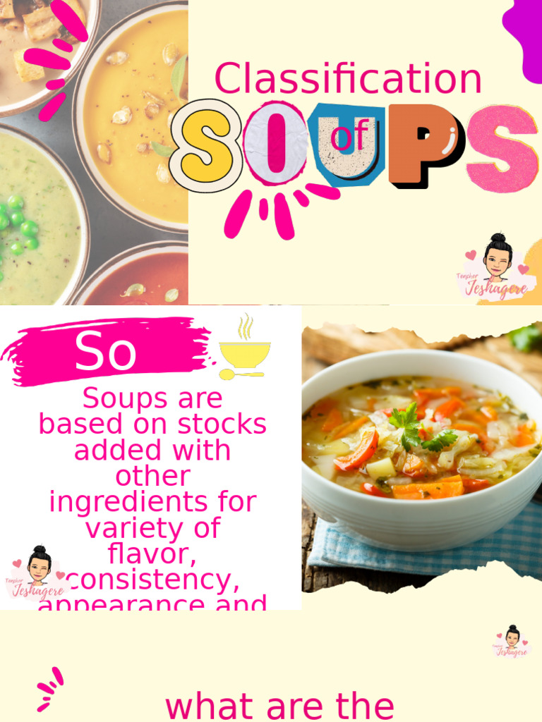 Classification of Soups | PDF | Soup | Foods
