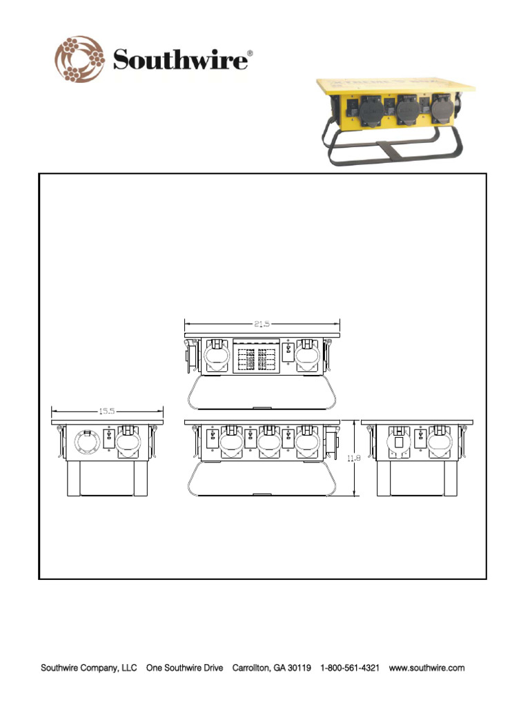 Portable Power Distribution Box Specs | PDF | Electrical Wiring ...