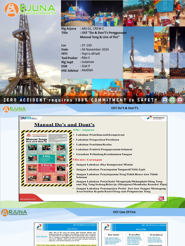ARJ-01 - OST Do & Dont's Penggunaan Manual Tong & Line of Fire - Crew C ...