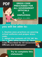Dress Code Prescribed For All Government Officials and Employees | PDF ...