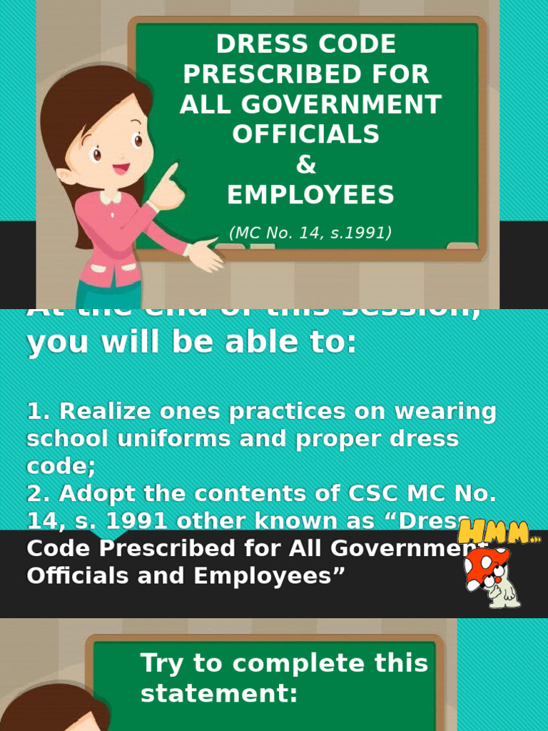Dress Code for Government Employees | PDF | Trousers | Clothing