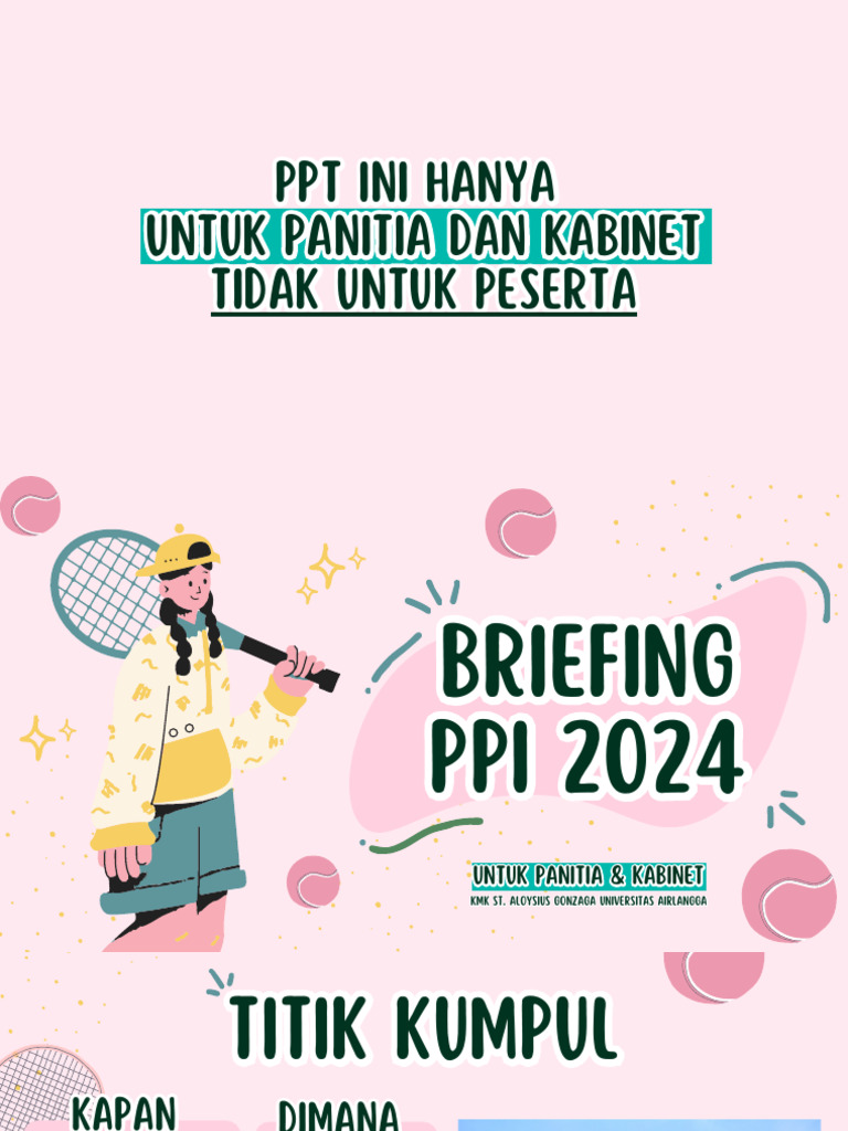 Briefing Panitia Dan Kabinet Ppi 2024 | PDF