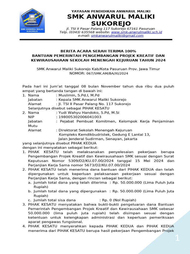 Format Bast 100% Tahap 1 | PDF