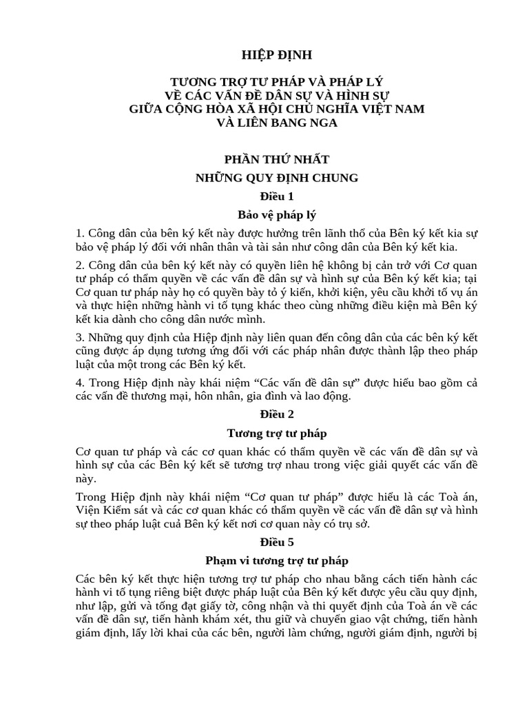 NgonNgu - Hiep Dinh Voi Nga | PDF