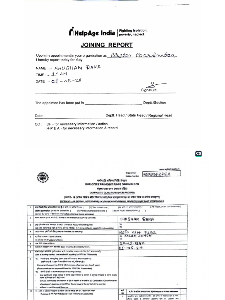 Joining of Shubham Rana CC-compressed | PDF