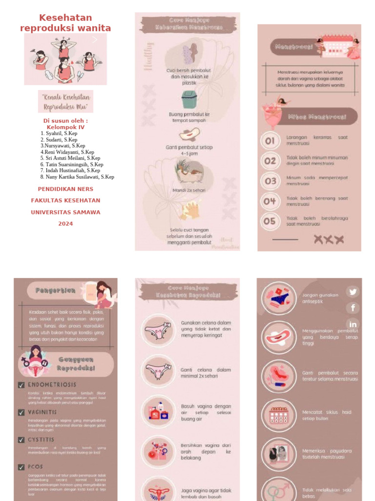 Leaflet Kesehatan Reproduksi Wanita | PDF